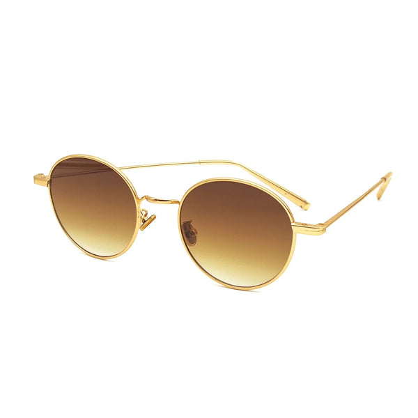 Round Classic Gold Frame Sunglasses – DC Desire